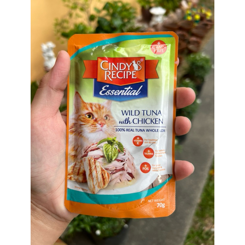 Cindy Recipe Essential Wet Cat Food in Pouch Wild Tuna with Chicken ...