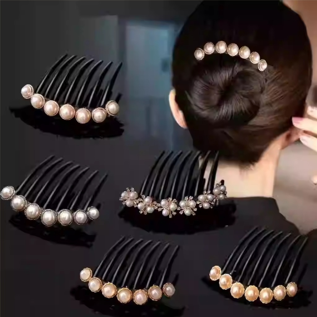 Broken hair finish Bead bangs comb women's hairpin headdress women's ...