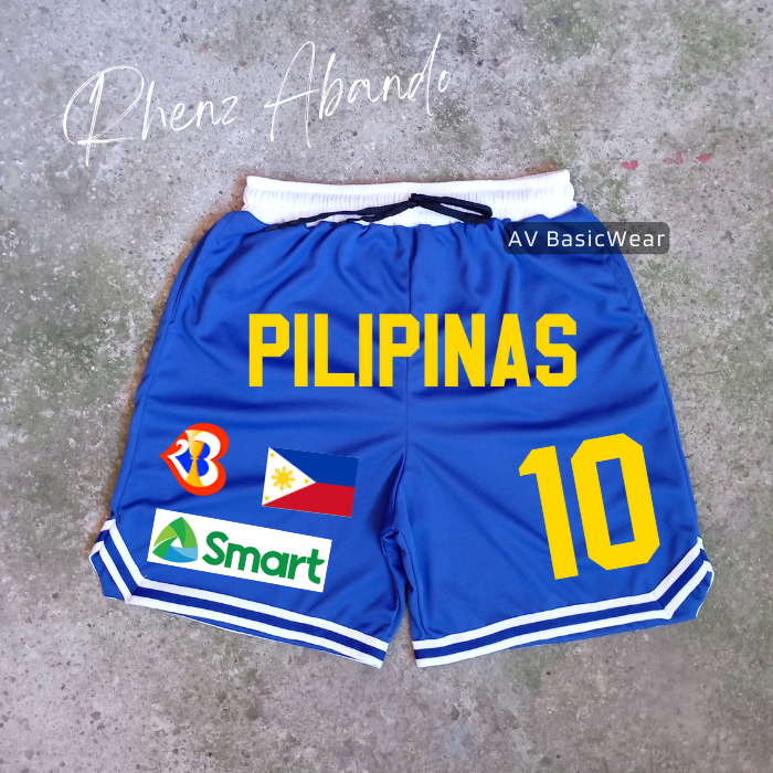 NEW Fiba Gilas Pilipinas Drifit Basketball Shorts for Men above the ...