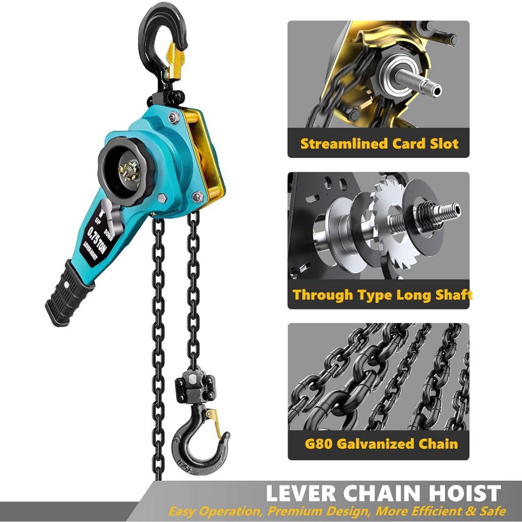1ton-3Ton 3-6M Manual Lifting Chain Lever Block Hsz Type Small Pulley ...