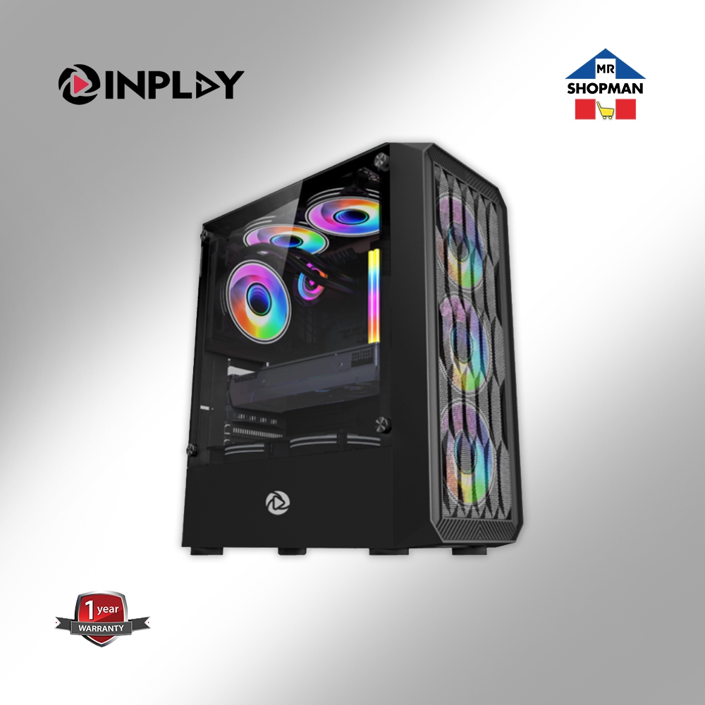 Inplay Meteor 20 ATX Case Tempered Glass PC Case Chassis | Shopee ...