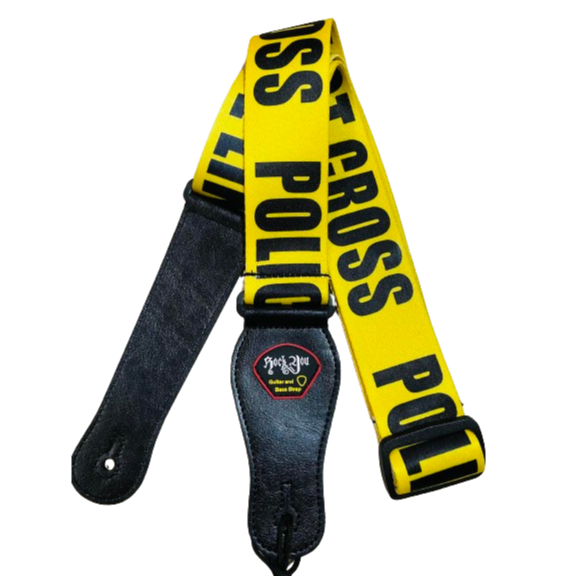 Police Line Acoustic Electric Guitar Strap (Yellow) | Shopee Philippines