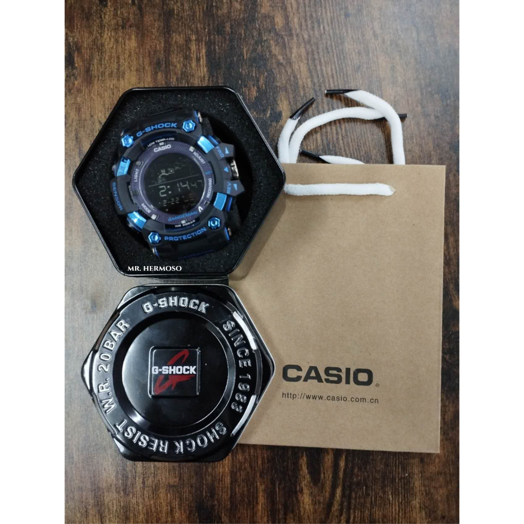 Gshock Triple Sensor Black Bue Mechanical Sports Watch Men's Digital ...