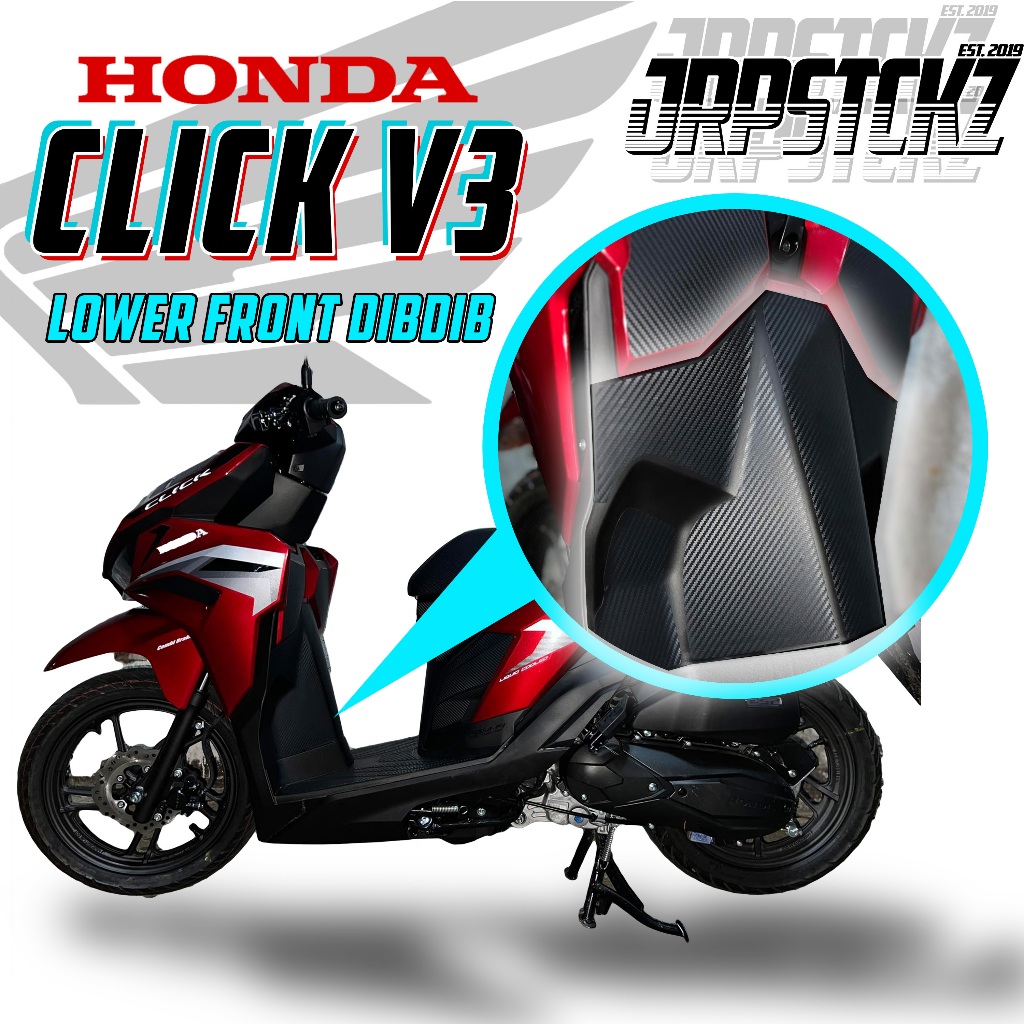 HONDA CLICK V3 & V2 | LOWER FRONT DIBDIB CARBON DECALS (NEW!) | Shopee ...