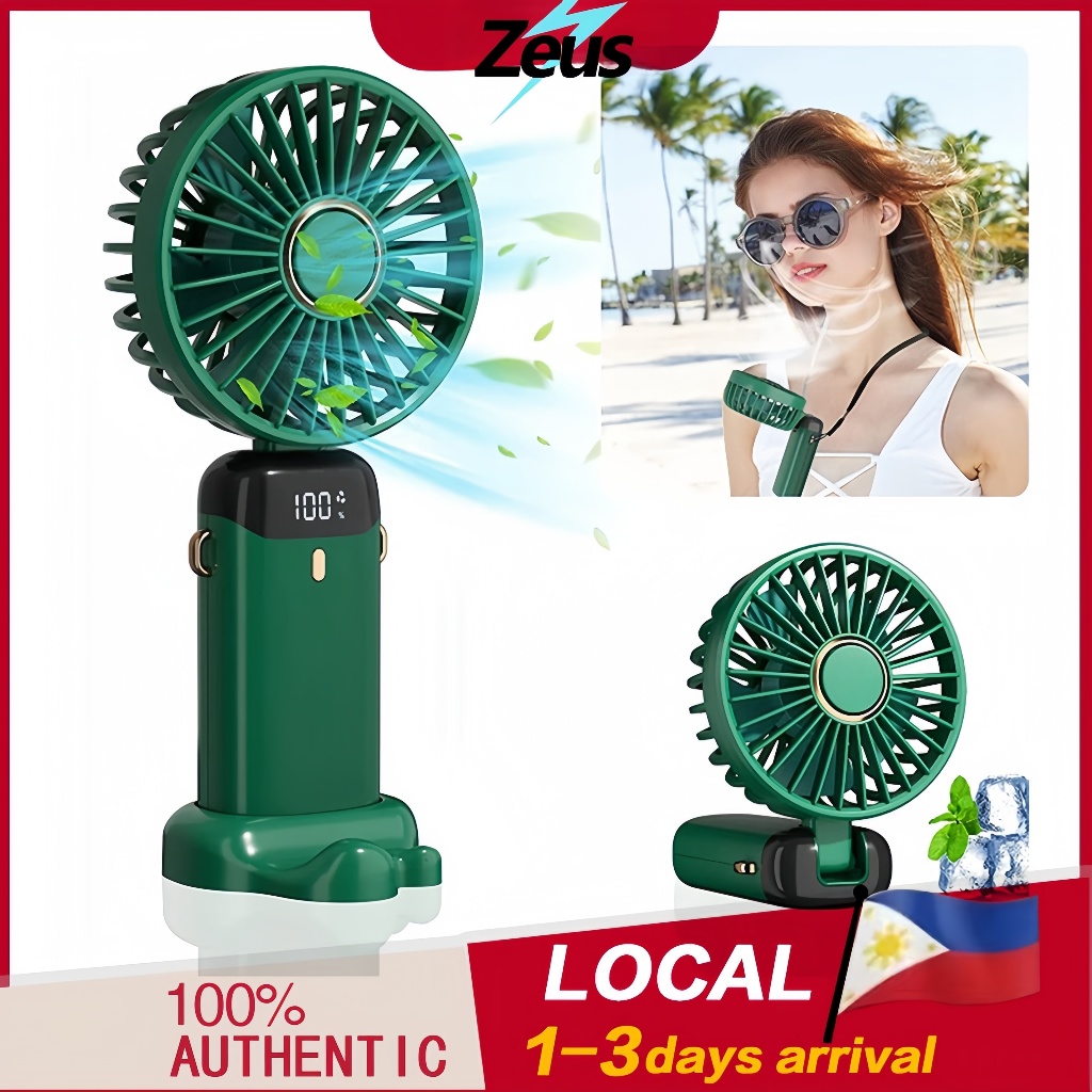 Zeus Portable Mini Fan USB Rechargeable Adjustable Cooling Fan Handheld ...