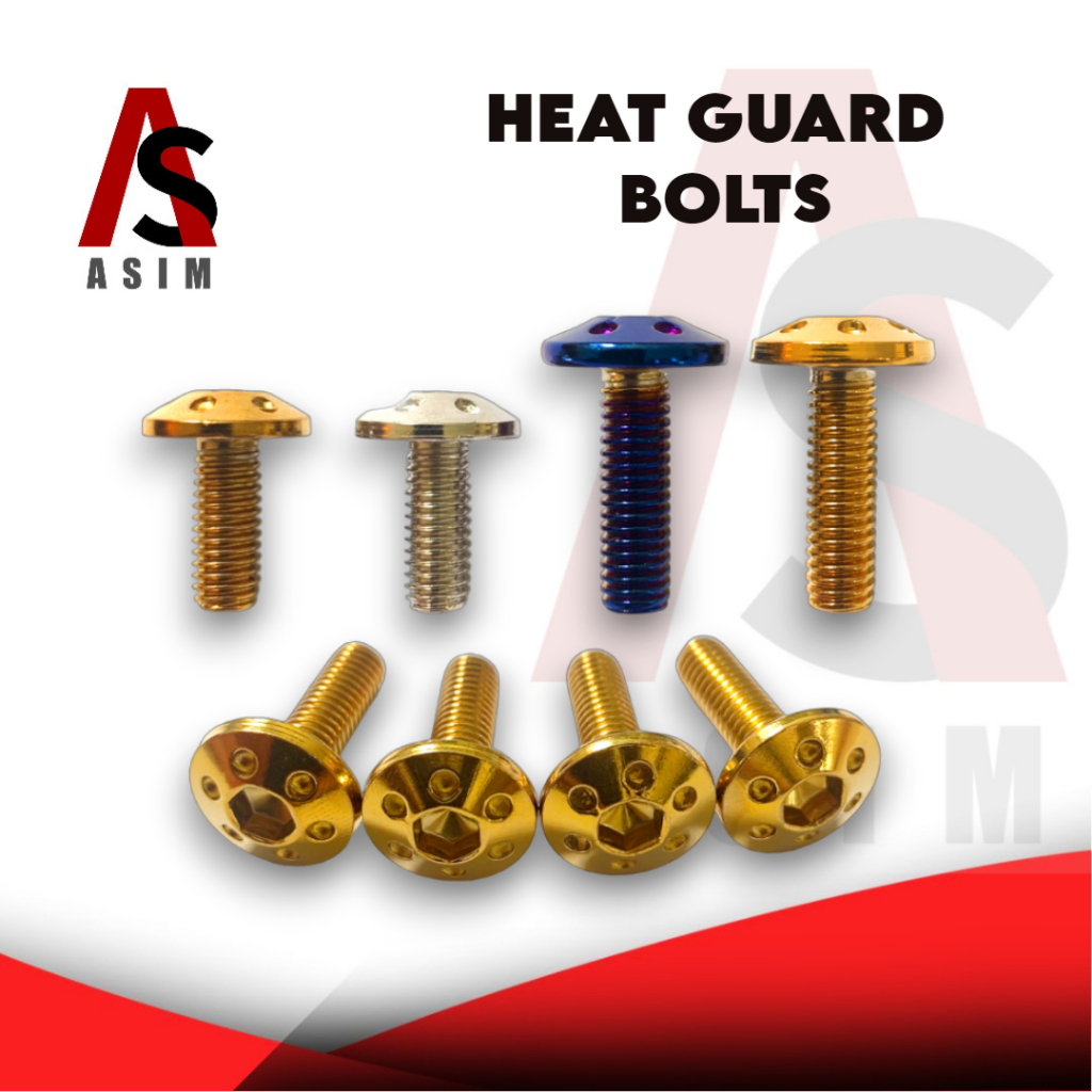 ASIM MOTORCYCLE 1PC HEAT GUARD BOLTS M5X15/M5X20 | Shopee Philippines