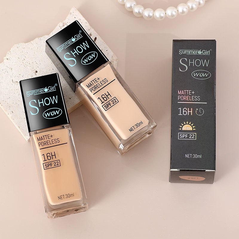 Show Wow liquid foundation 30ML matte+ poreless Long lasting SPF 22PA ...