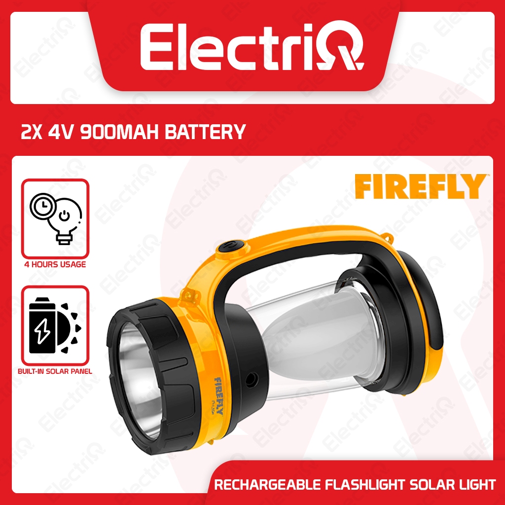 Electriq l Firefly Rechargeable Flashlight Solar LED Light/Torch Light ...