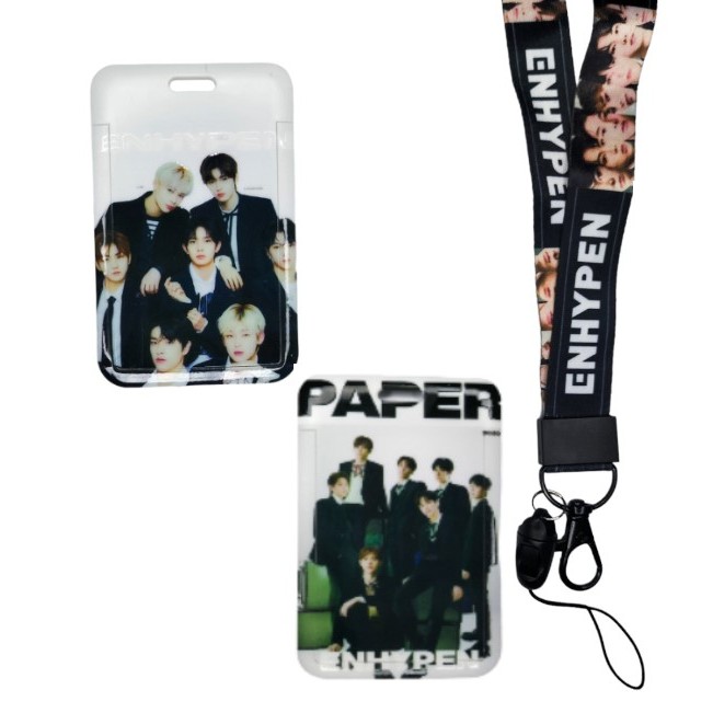 (ENHYPEN) Carton Character ID Card Holder School ID Straps ID Card ...