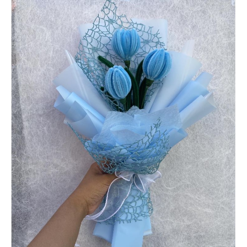 Tulip bouquet made of fuzzy wire (Hand made) | Shopee Philippines