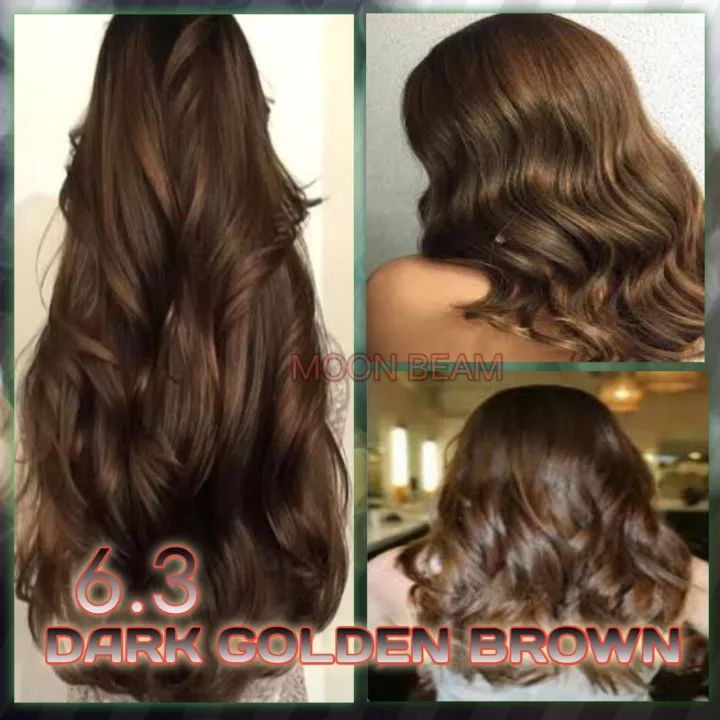 BREMOD SPA HAIR COLOR DARK GOLDEN BROWN 6.3 WITH OXIDIZER | Shopee ...