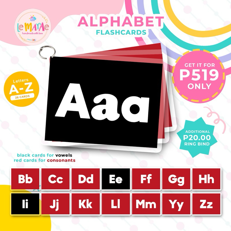 ALPHABETS PLAIN BIG ABC FLASHCARDS FOR PHONICS READING Laminated ...