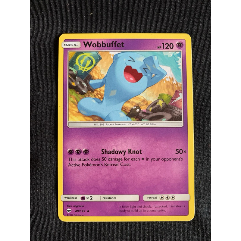 Wobbuffet Pokemon card 49/147 uncommon | Shopee Philippines