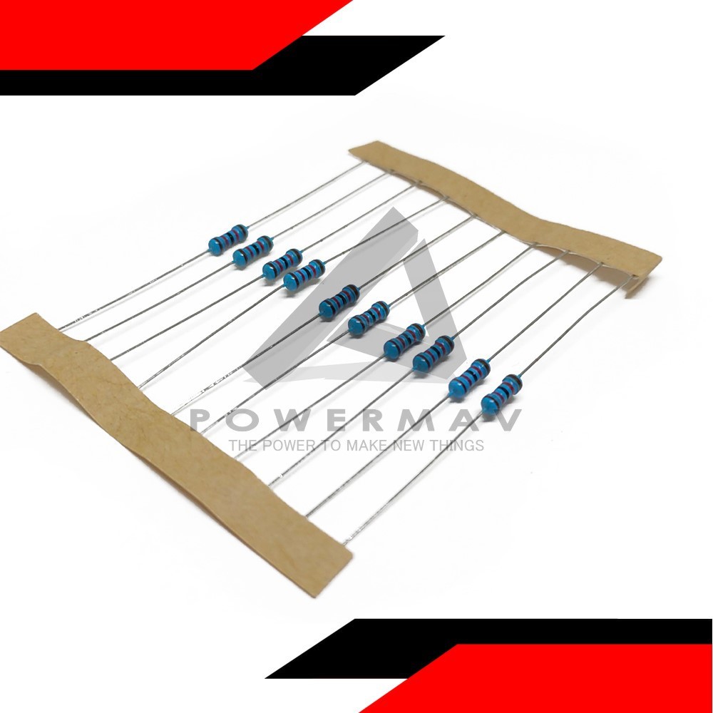 10pcs 12k ohms 5 band resistor 1/4w Metal film resistor 1% ohm for pcb breadboard arduino uno ...