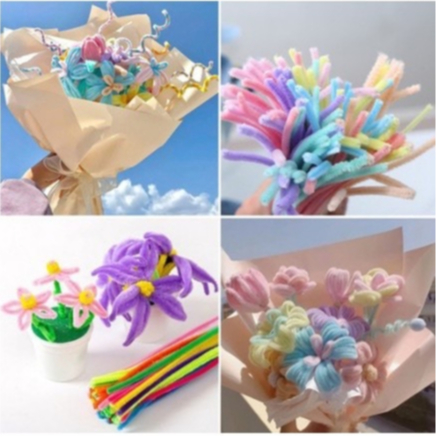 100pcs DIY Flexible Fuzzy/Chenille stick wire #ZD0203 | Shopee Philippines