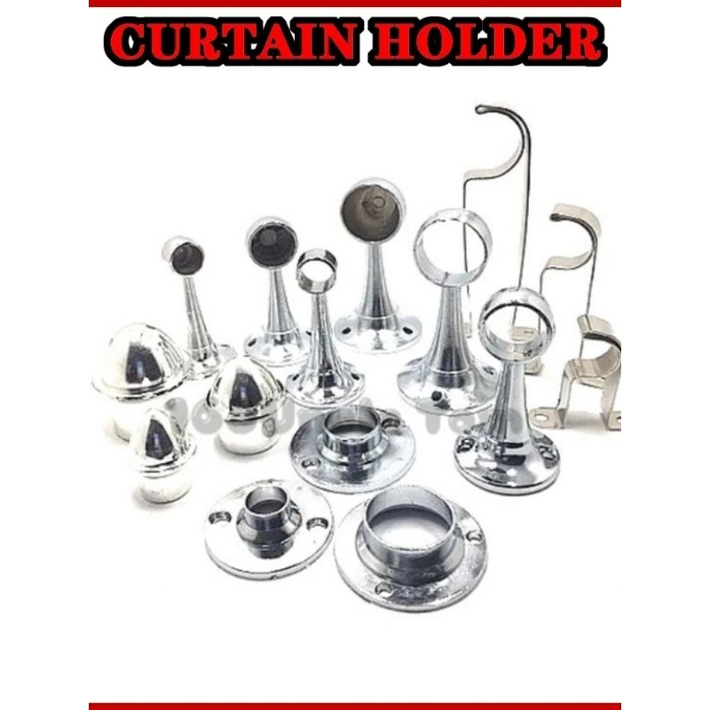 Curtain Rod Holder (Centerpost, Endpost, Flange & Bracket) | Shopee ...