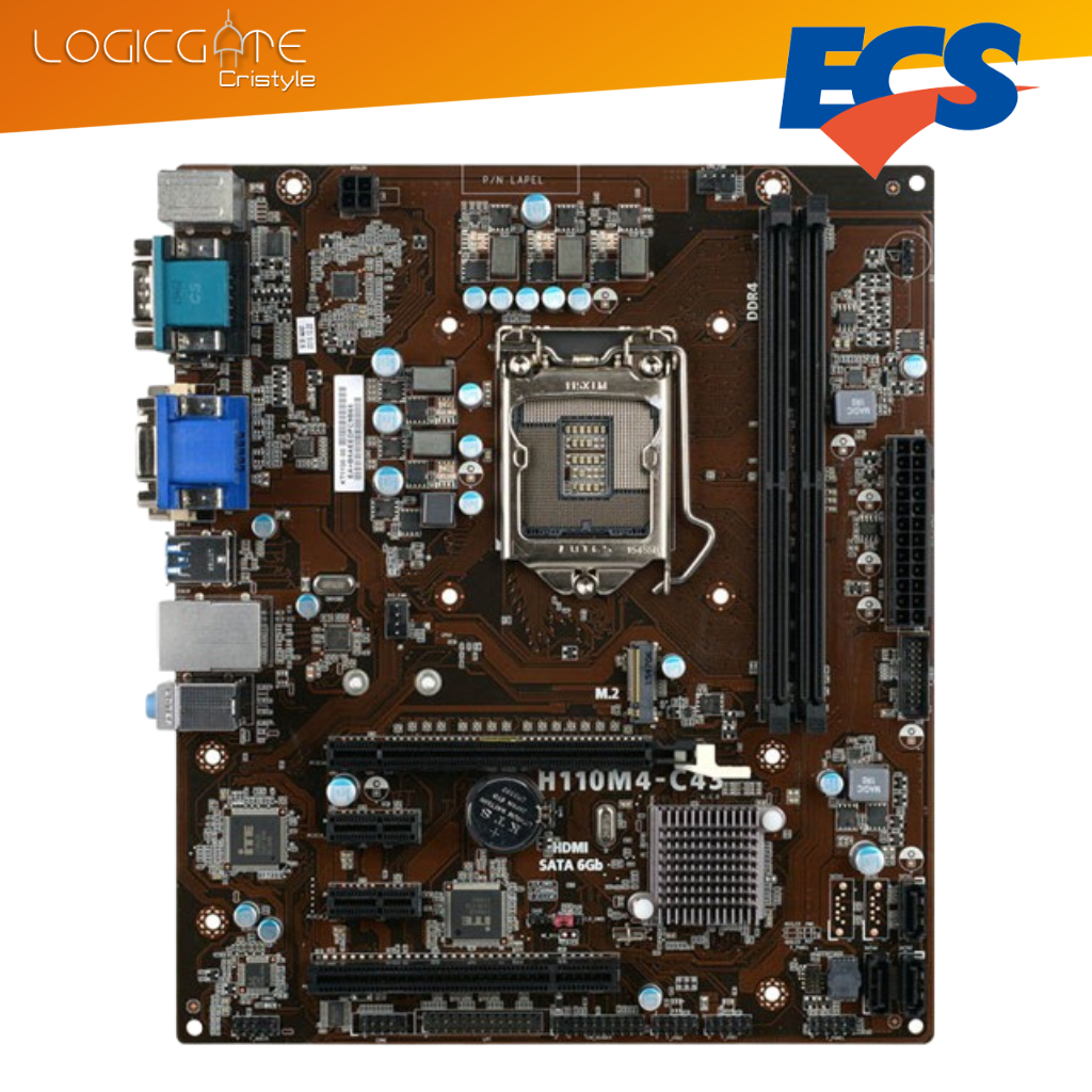 ECS H110m C43 1151 Motherboard Intel 6th and 7th Gen DDR4 Support m.2 | Shopee Philippines