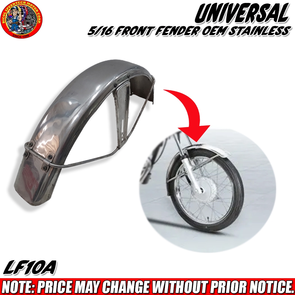 UNIVERSAL 5/16 FRONT FENDER OEM STAINLESS (LF10A) | Shopee Philippines