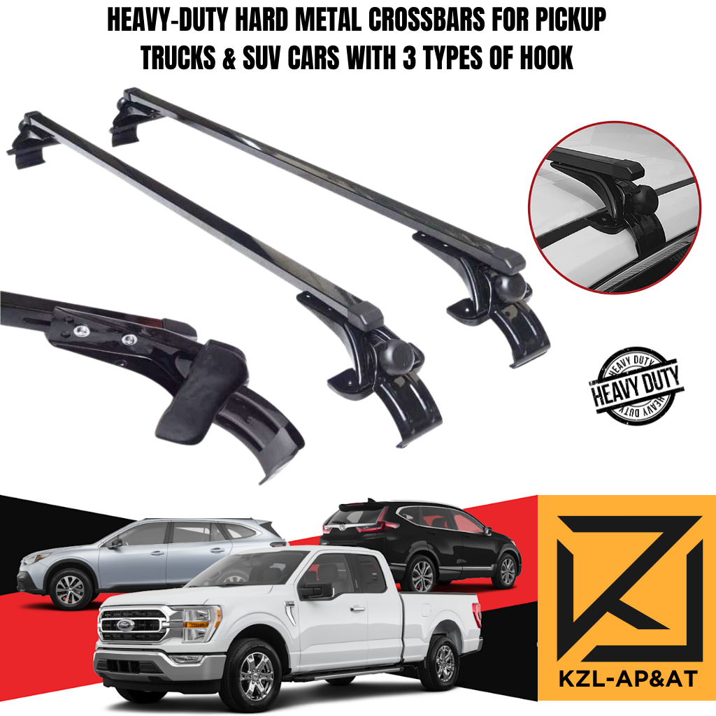 KZLA Heavy-duty Hard Metal Crossbars for All Types of Gutter less Cars ...