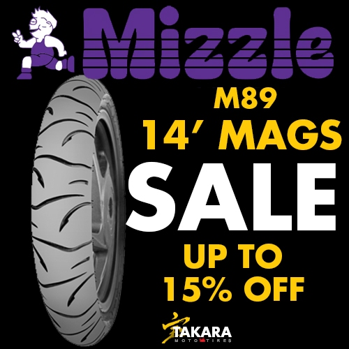 MIZZLE M89 Tubeless 14's by Takara Tires, Motorcycle Tires, Gulong ...