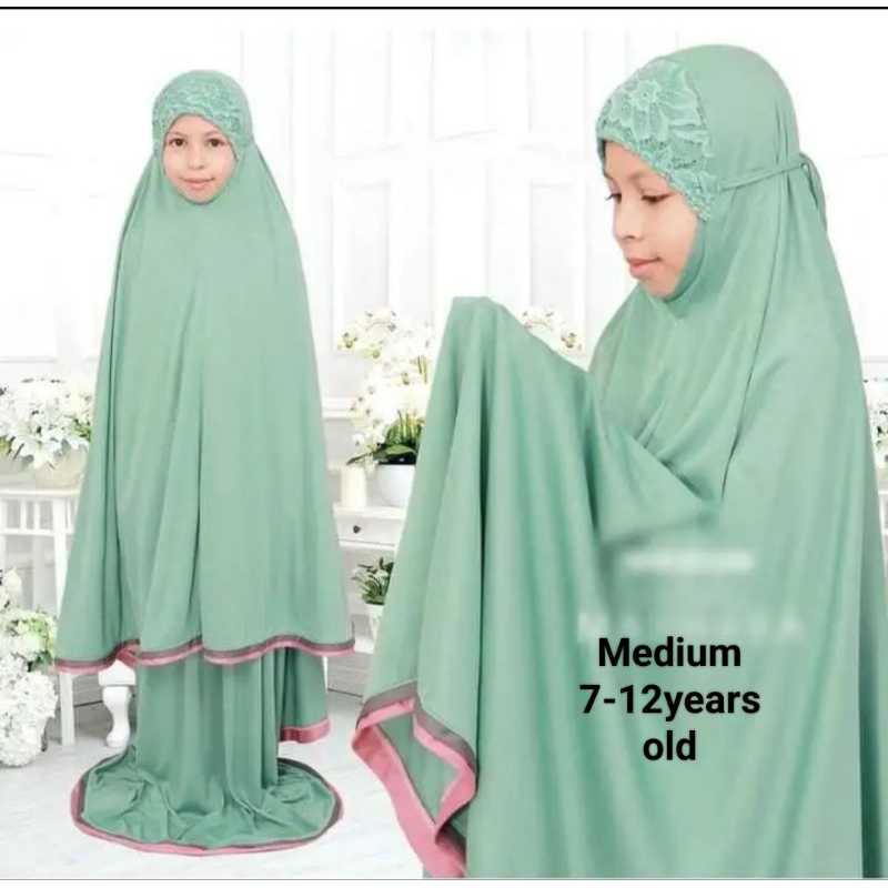 ARAFAH MUKNA SET FOR KIDS (7-12YRS), (2-5YRS) | Shopee Philippines