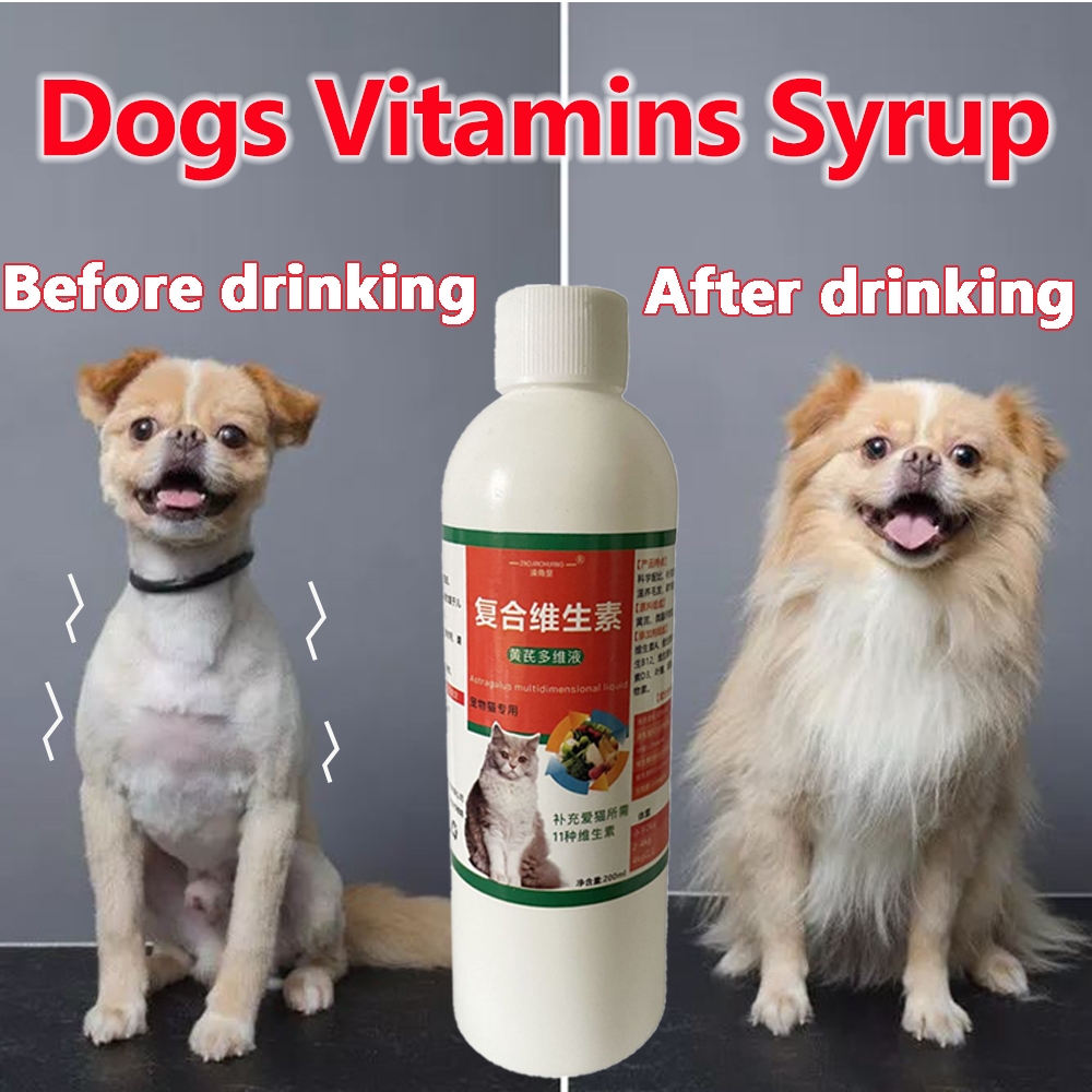Vitamins For Dogs Multivitamins Syrup for Pets Cats Supplement Dog ...