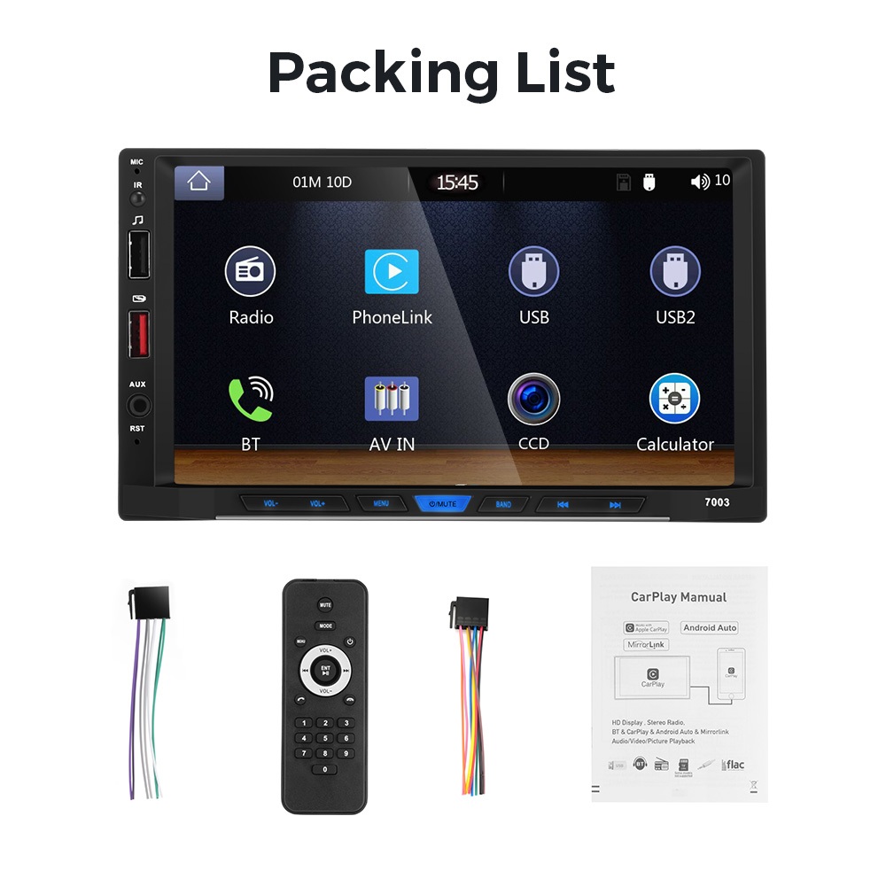 GEARELEC 2 Din Car Stereo With Bluetooth Car RadioTouch Screen Monitor ...