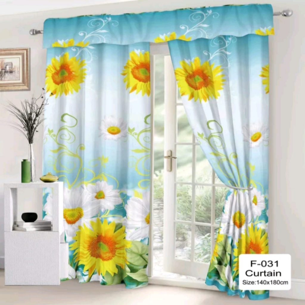 New 5D Modern Curtains for Home Printing Fashion Curtain 1pc | Shopee ...