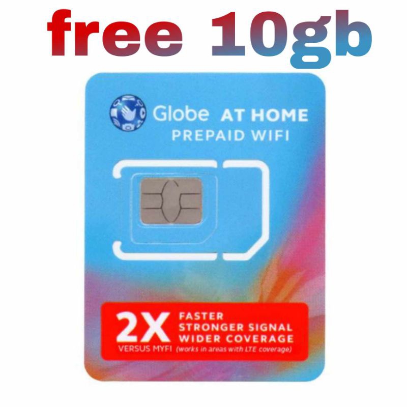 Globe at Home Prepaid WiFi sim Free 10gb ( Fast Delivery ) | Shopee ...