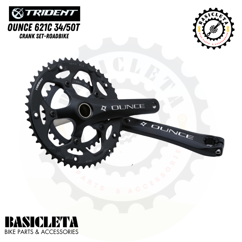 TRIDENT BICYCLE ALLOY CRANKSET 110 BCD 170MM Bicycle Chainring 2BY 34 ...