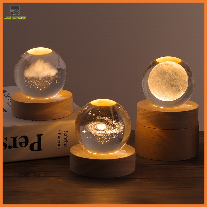 3D Lamp Crystal Ball Night Light Birthday Gift Decorative Lamp Bedlight ...