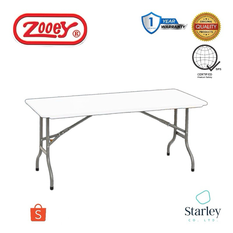 ZOOEY 6 FT Feet Folding Table #269 Durable plastice (Starley.co.ltd ...