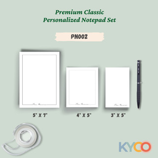 KYCO Premium Classic Personalized Notepad Set | Shopee Philippines