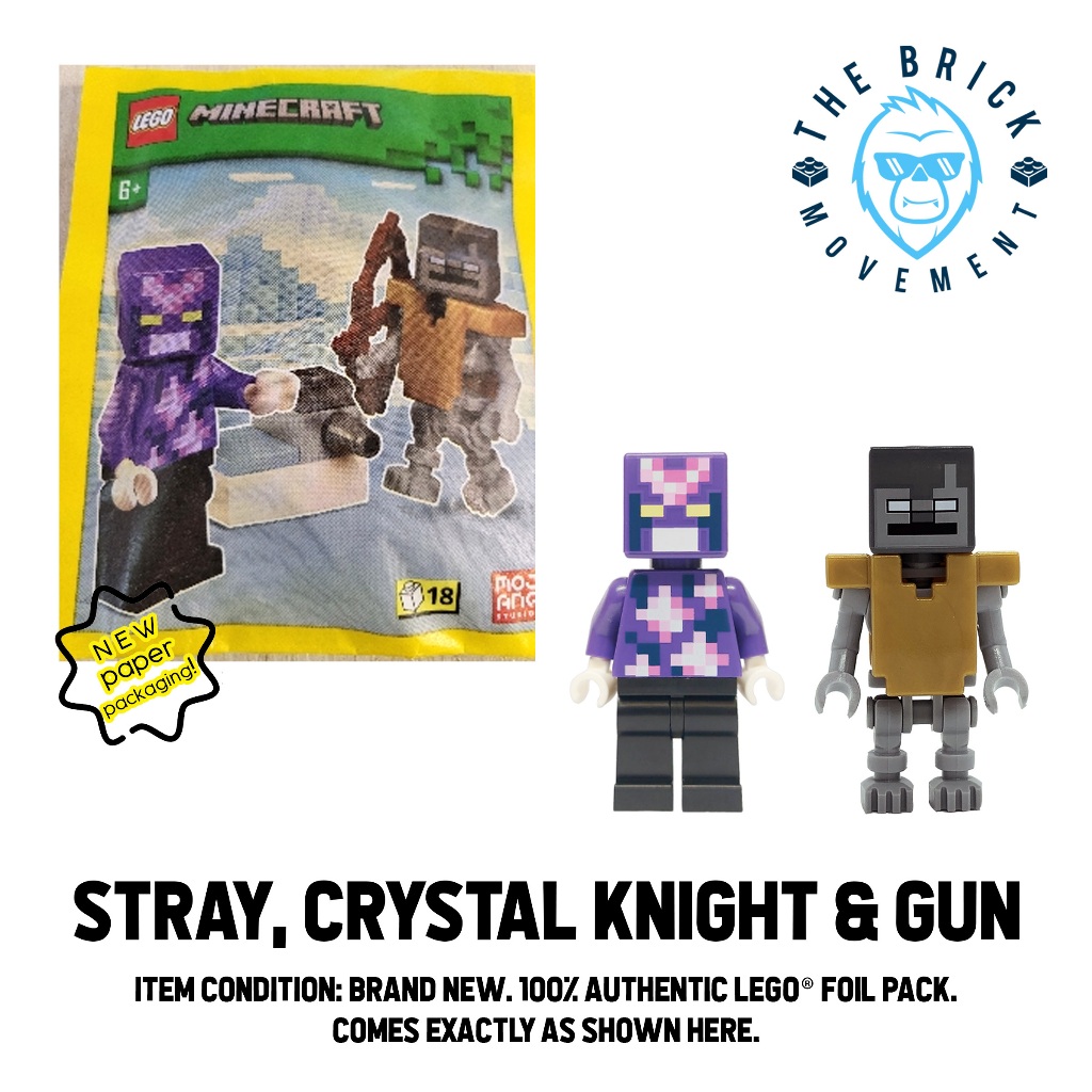 LEGO® MINECRAFT Stray, Crystal Knight & Gun Foil Pack | Shopee Philippines