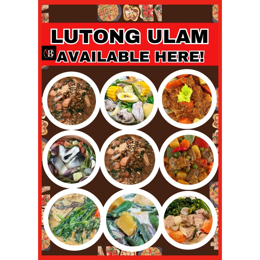Laminated LUTONG ULAM Signages A4 Size makapal 250mic glossy,matibay ...