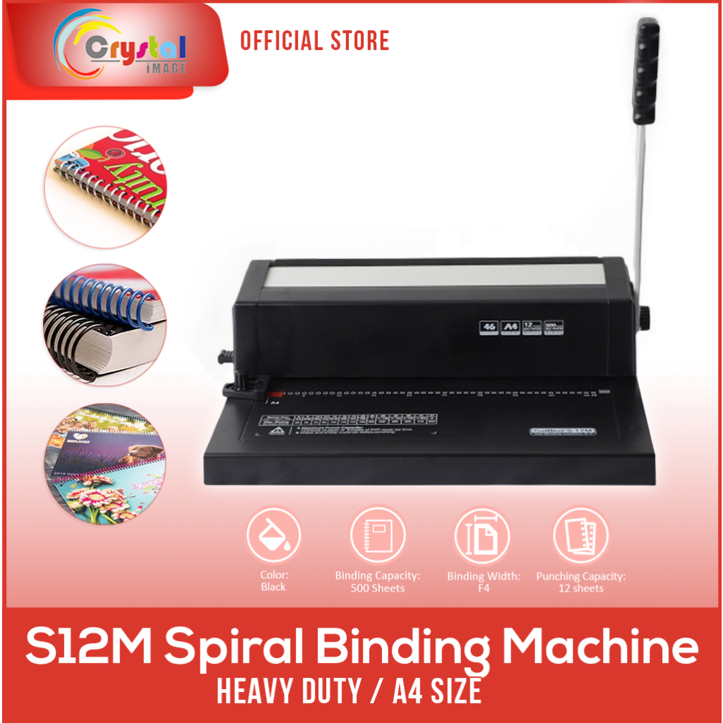 Spiral Binding Machine S12M Officom Heavy Duty A4 Size Binding Machine ...