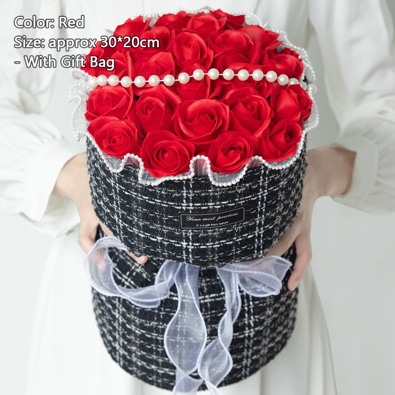 Soap Flower Rose 33 Roses Gift Box Explosive Birthday Gift For Mother ...