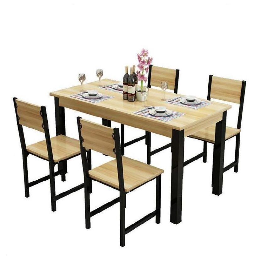 FFE Dining Room Sets Rustic Industrial Style Wooden Kitchen Table (1 ...
