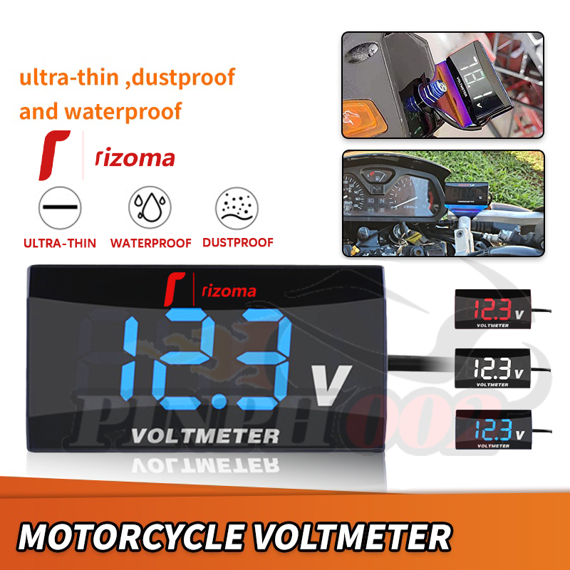 Motorcycle/Car LED Digital Volt Meter 12V Universal Waterproof ...