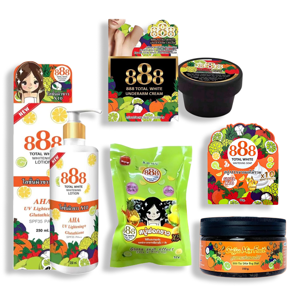 888 TOTAL WHITE Whitening Lotion, Whitening Soap and Underarm Cream ...