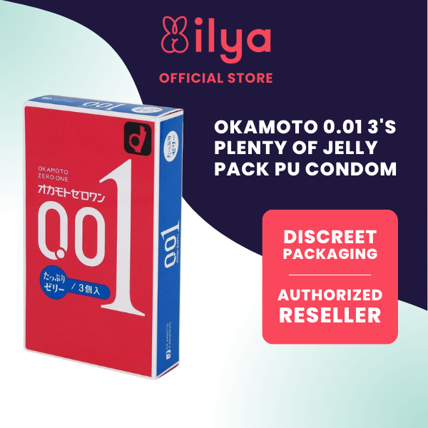 Okamoto 0.01 3's Plenty of Jelly Pack PU Condom | Shopee Philippines