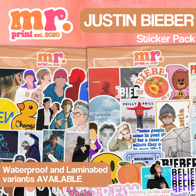 JUSTIN BIEBER STICKER | WATERPROOF STICKERS | Shopee Philippines