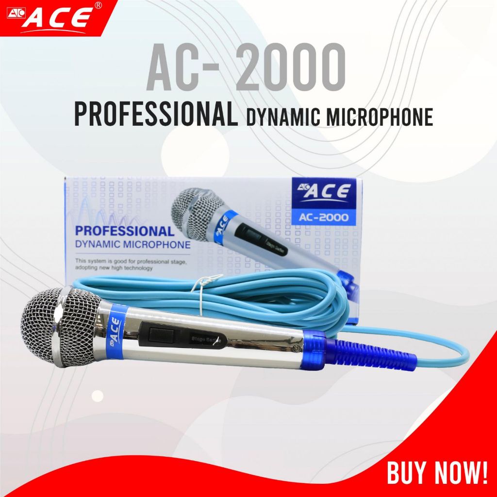 ACE AC-2000 Professional Vocal Wired Microphone | Shopee Philippines