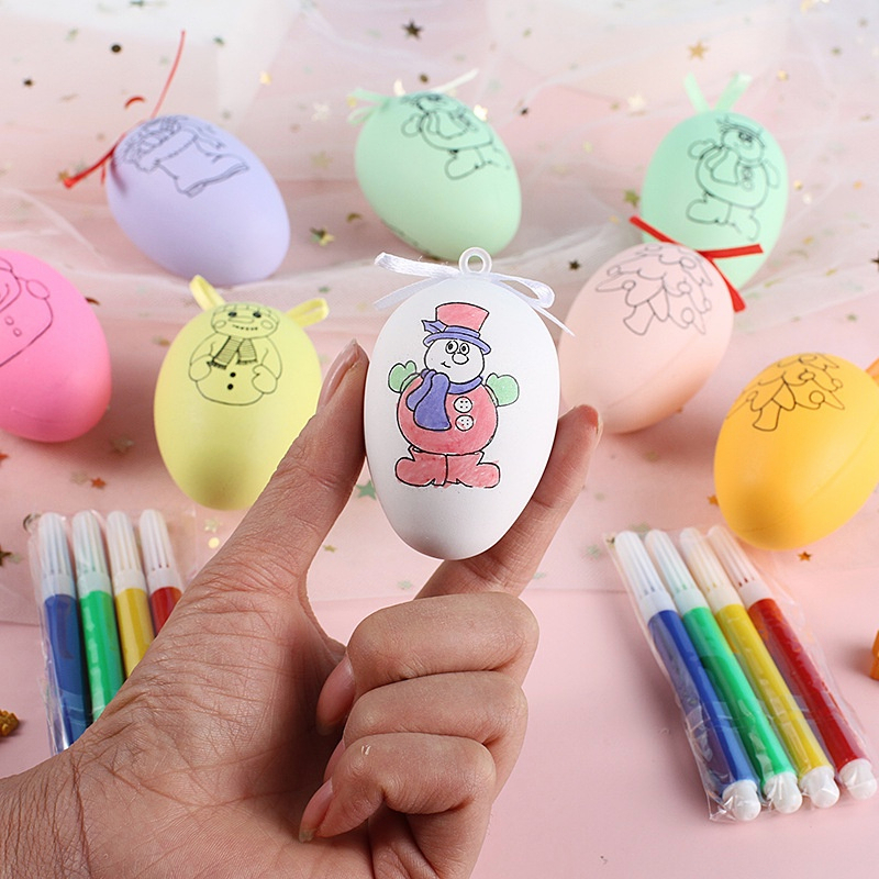 DIY Coloring Easter Egg Handmade Painting Egg Simulation Egg Toys with ...