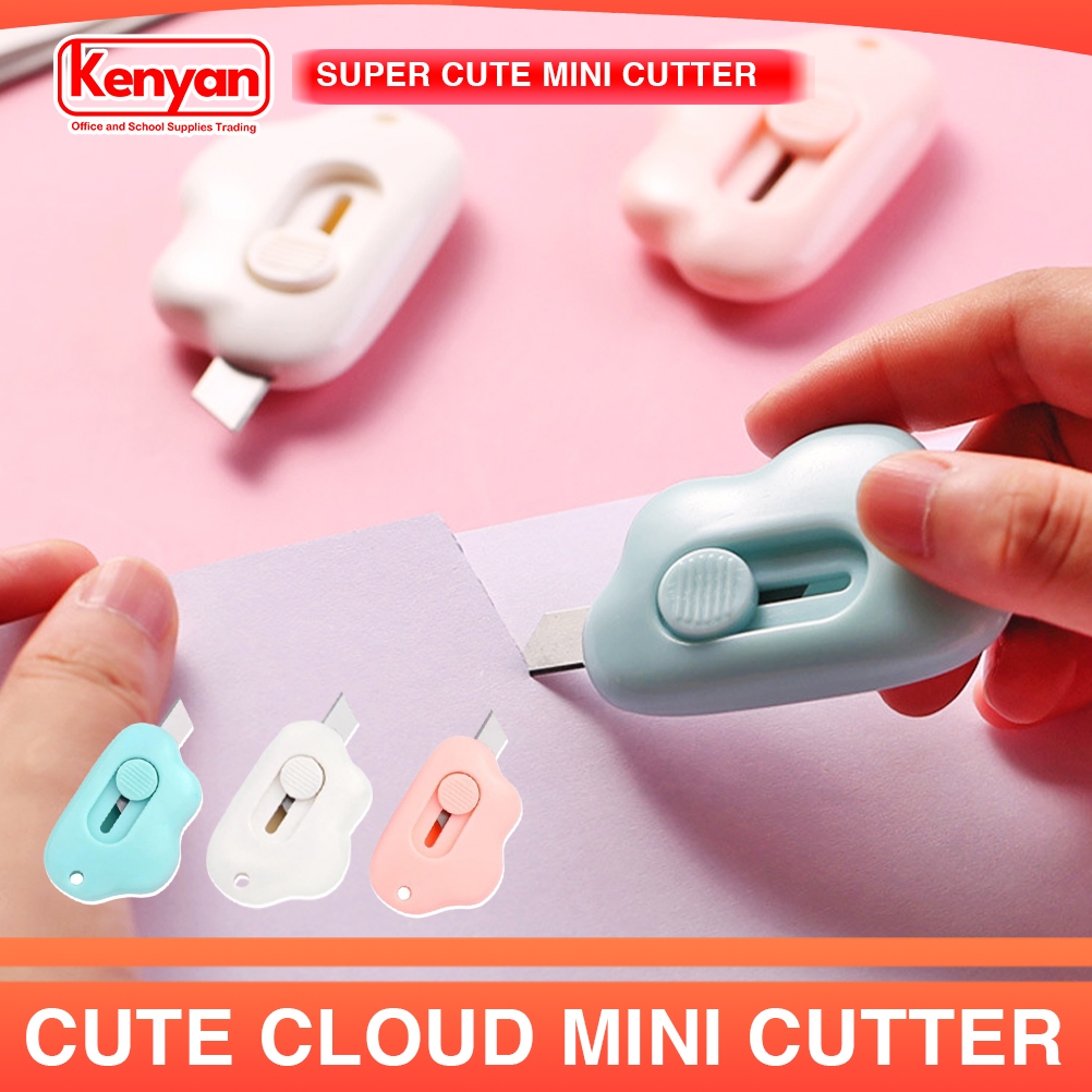 Cute Art Knife Mini Cutter Cloud Knife Stationary School Supplies [Pink ...