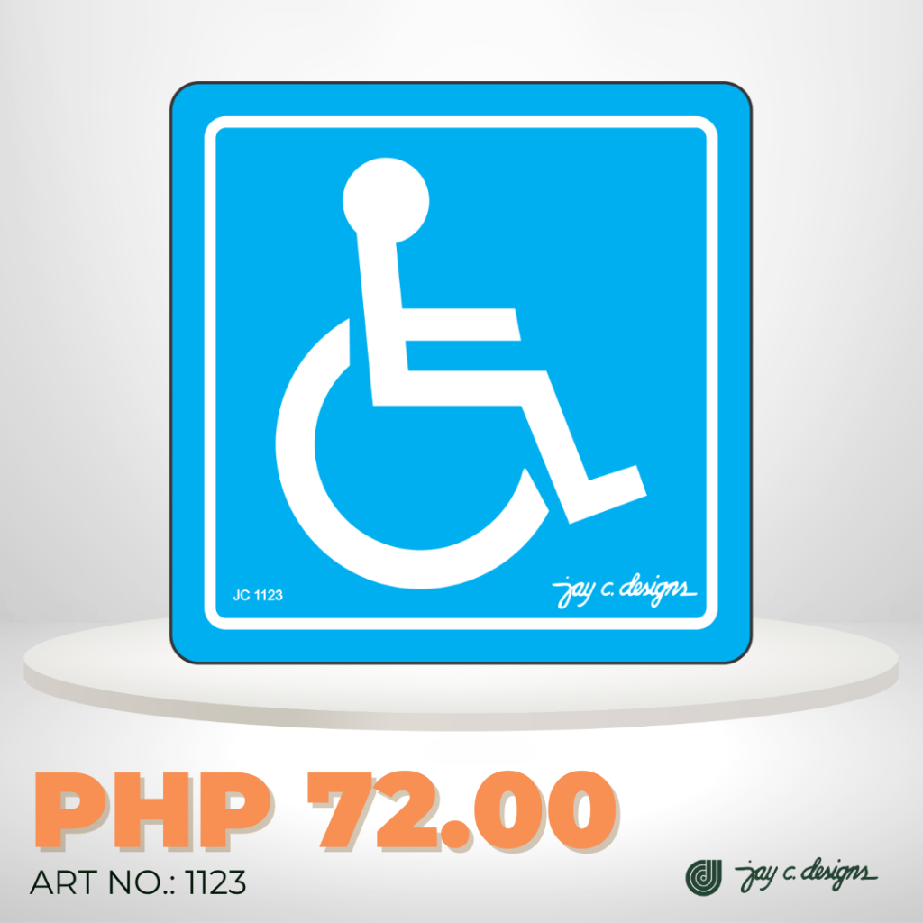 Jay C. Designs Acrylic Sign Disabled Person Signage 1123 | Shopee ...
