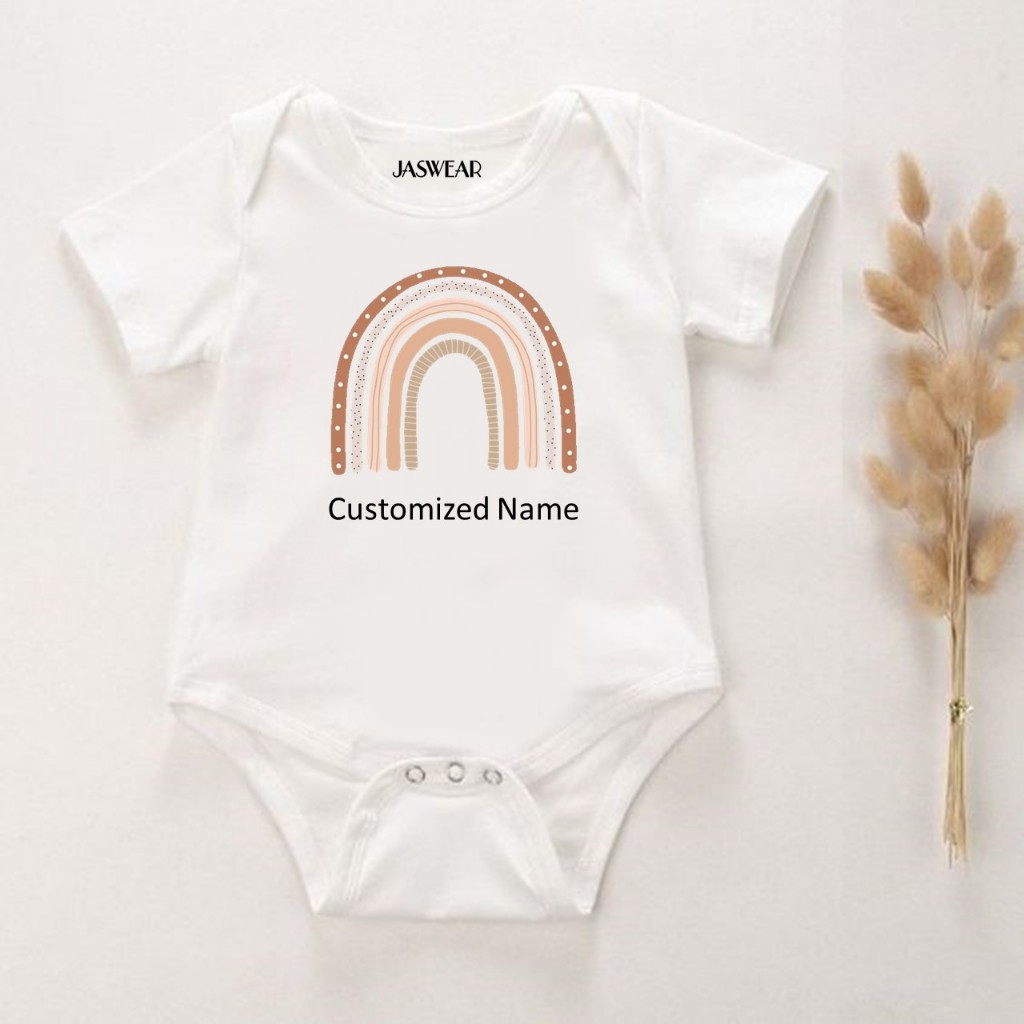 Jaswearph Cotton Baby Onesie Romper Bodysuit Boho Rainbow Theme Newborn ...