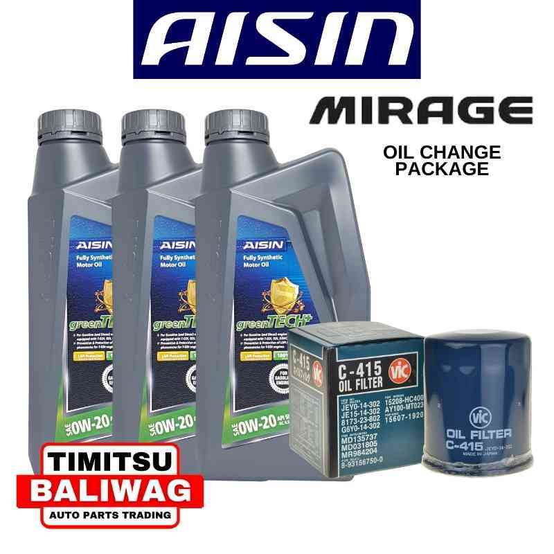 AISIN 0W-20 FULLY SYNTHETIC 3L CHANGE OIL PACKAGE FOR MITSUBISHI MIRAGE | Shopee Philippines