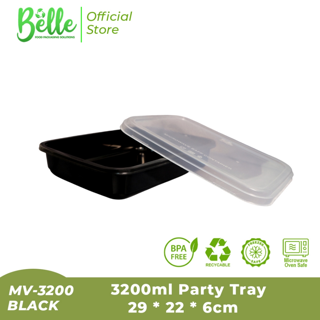 Belle RE 3200 Microwavable Container, The most durable party size tray ...