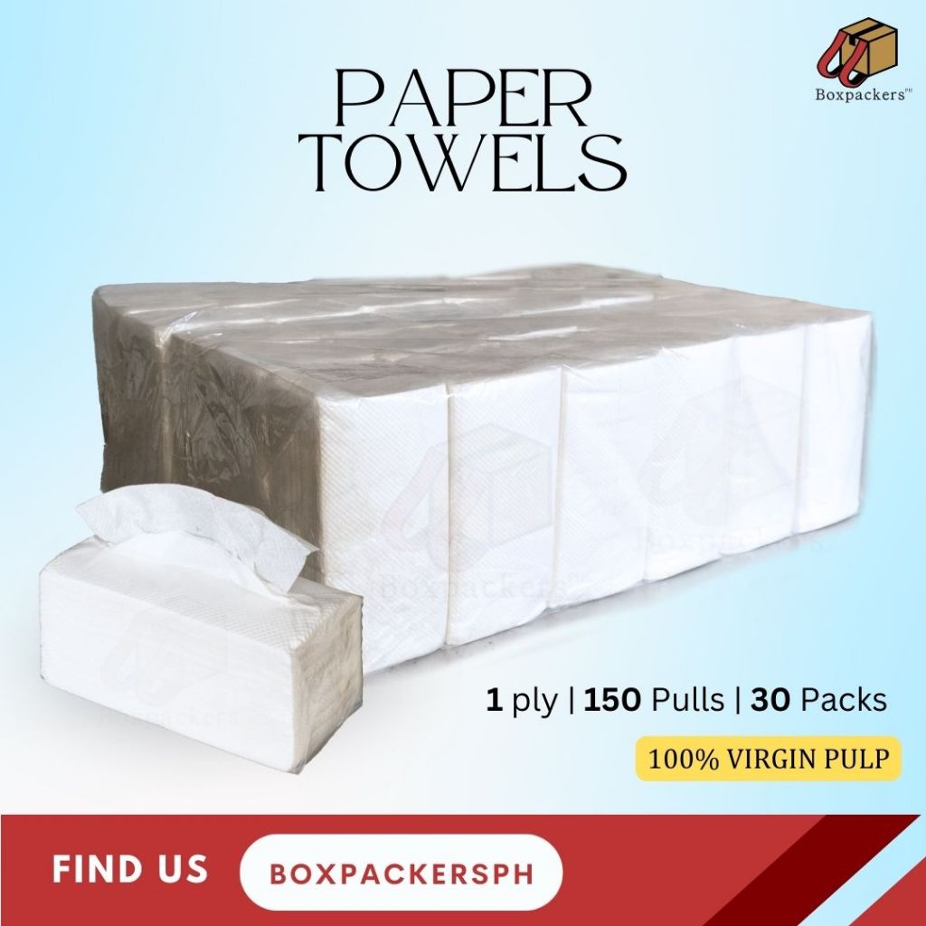 Interfolded Paper Towel Tissue IPT BOXPACKERS PH 1 ply 150 sheets 30 packs [ WHITE/ BROWN ...
